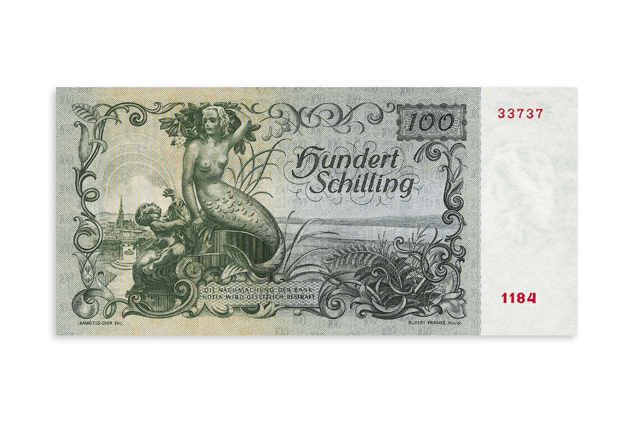 Geldmuseum | 100 Schilling-Banknote 1949